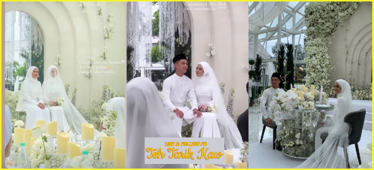 Tasnim Shah Selamat Bernikah Dengan Anak Datuk Sri Jamal Yunos! Tema Perkahwinan Serba Mewah ...