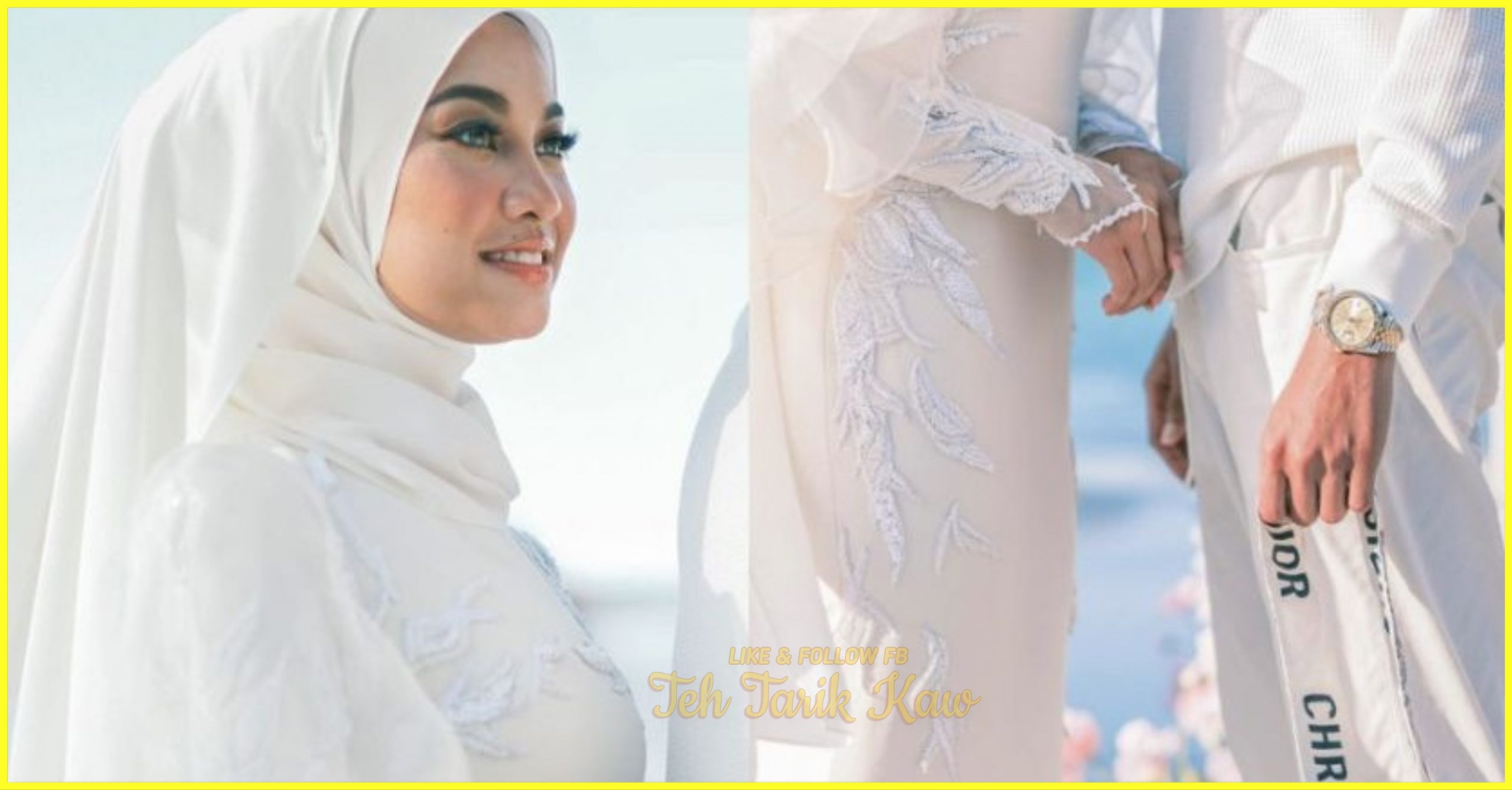 Nabila Razali muat naik foto bersama lelaki dalam busana pengantin, kahwin rahs1a atau gim1k ...